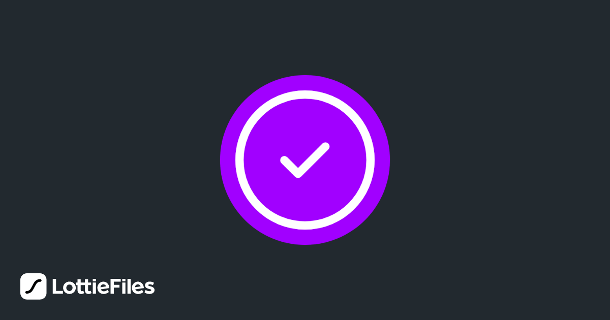 Free Check icon Animation by Sebastián Roach | LottieFiles