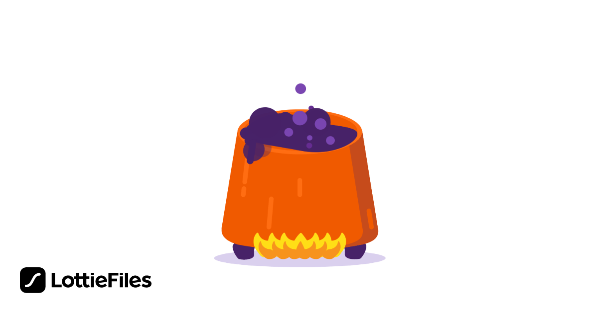 Free Bubbling Pumpkin Cauldron Animation by LottieFiles | LottieFiles