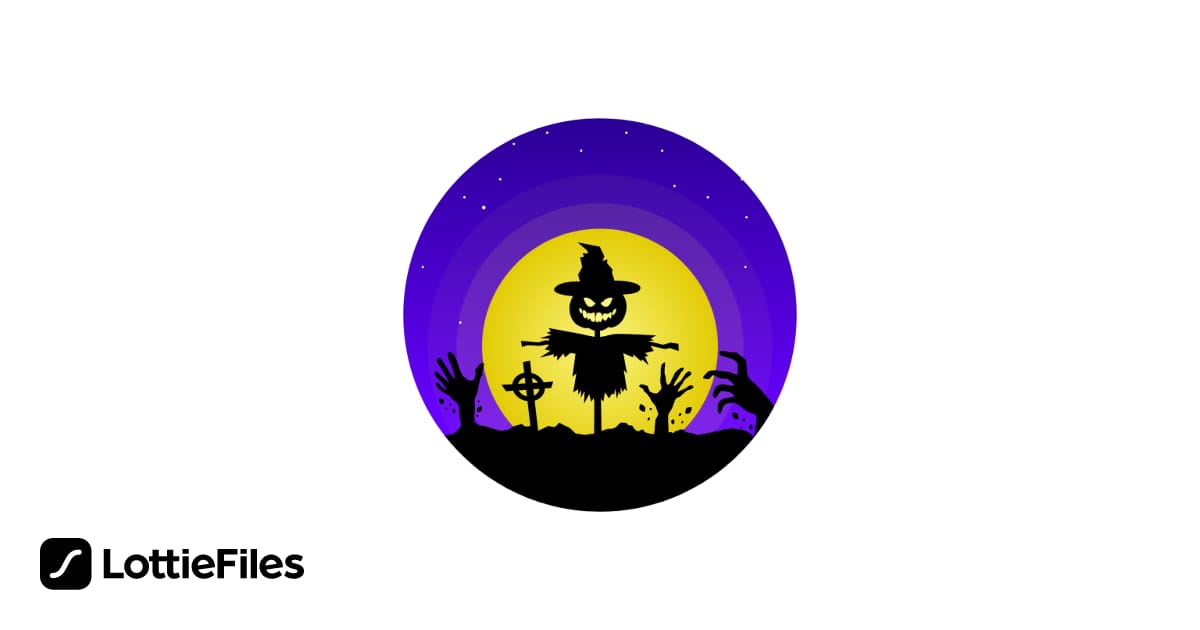 Free Graveyard Scarecrow Animation by Brian Karungani | LottieFiles