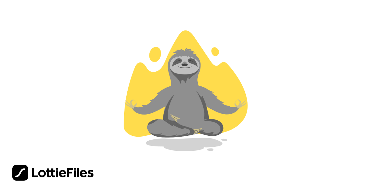 Free Sloth Yoga Animation by Bashir Ahmad | LottieFiles