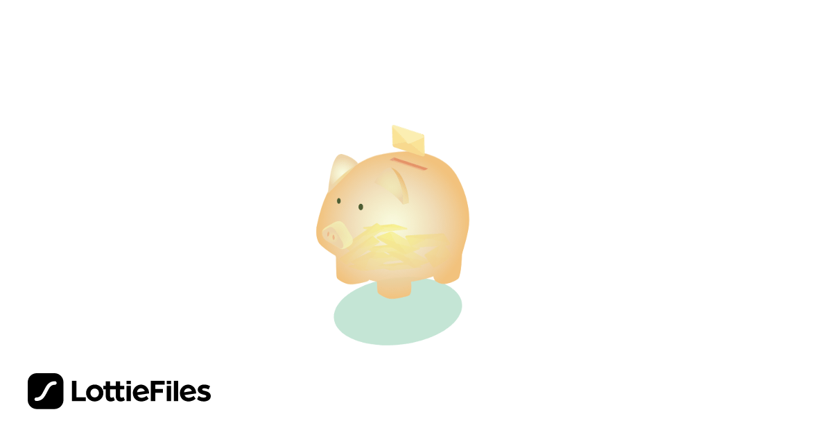 piggy bank with letters by 李冠瑩 - LottieFiles