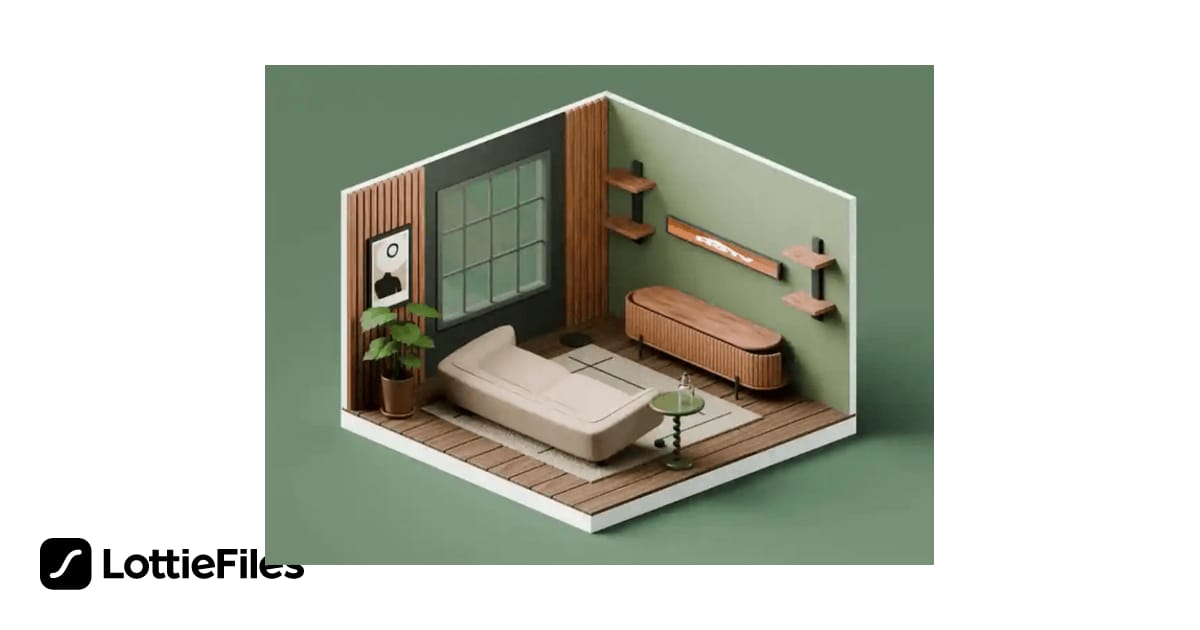 Free 3D Isometric Room Animation Animation by Irfan M. | LottieFiles