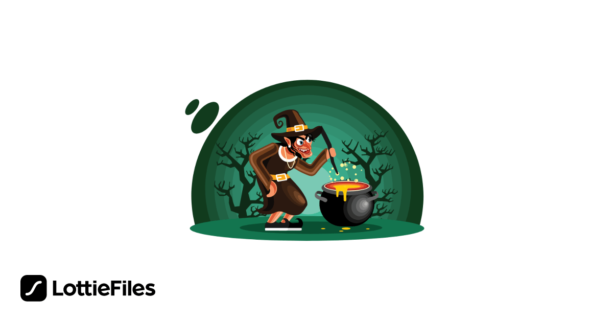 Free Halloween witch cooking potion Animation by Abdul Latif | LottieFiles