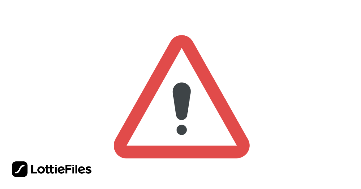 Free Warning Sign Animation by Thomas Brunkard | LottieFiles
