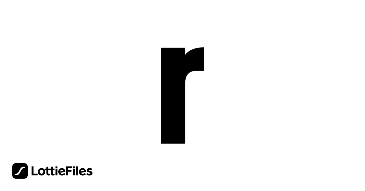 Free Letter R Animation by Rita Silva | LottieFiles
