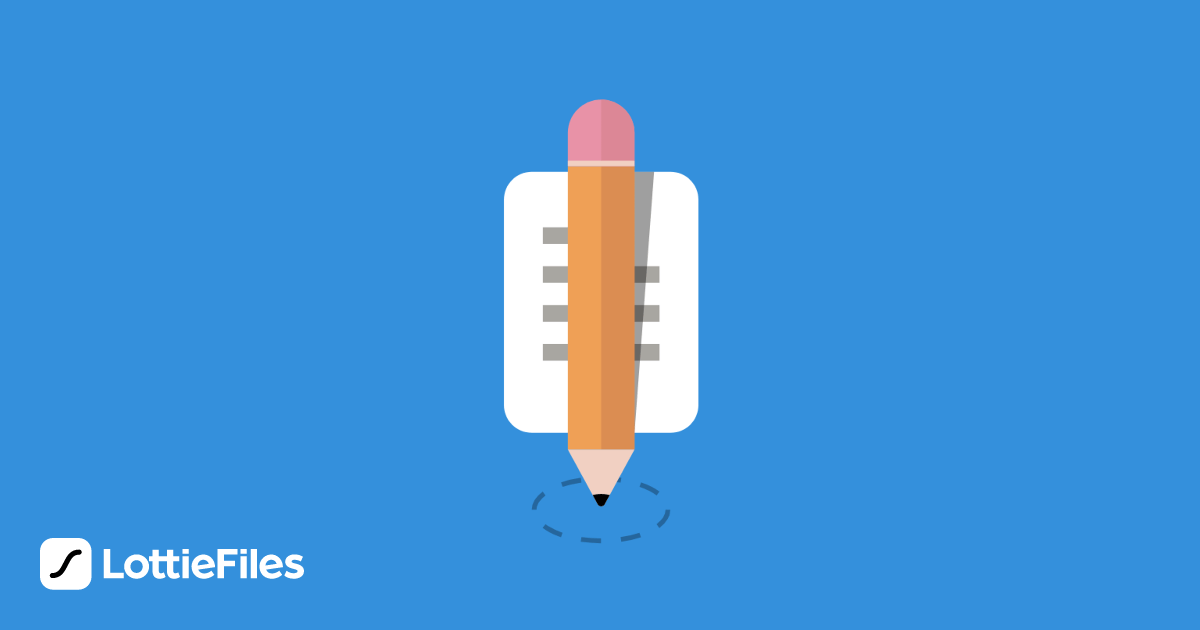 Free write Animation by kinoko | LottieFiles