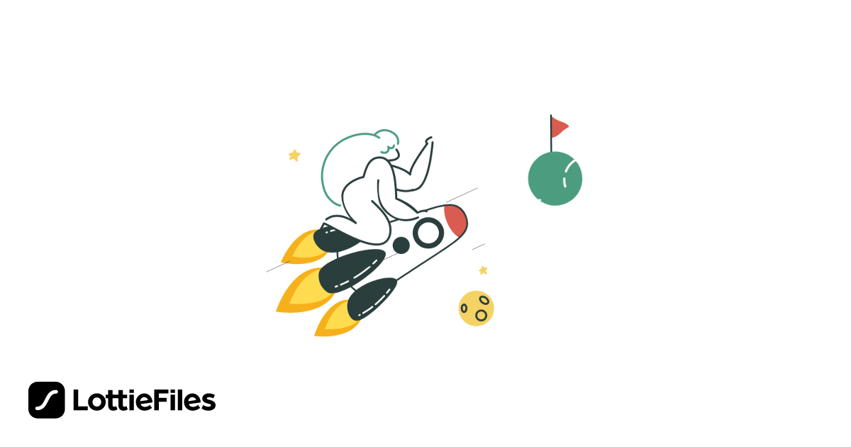 Free Flying on rocket Animation by Abdul Latif | LottieFiles