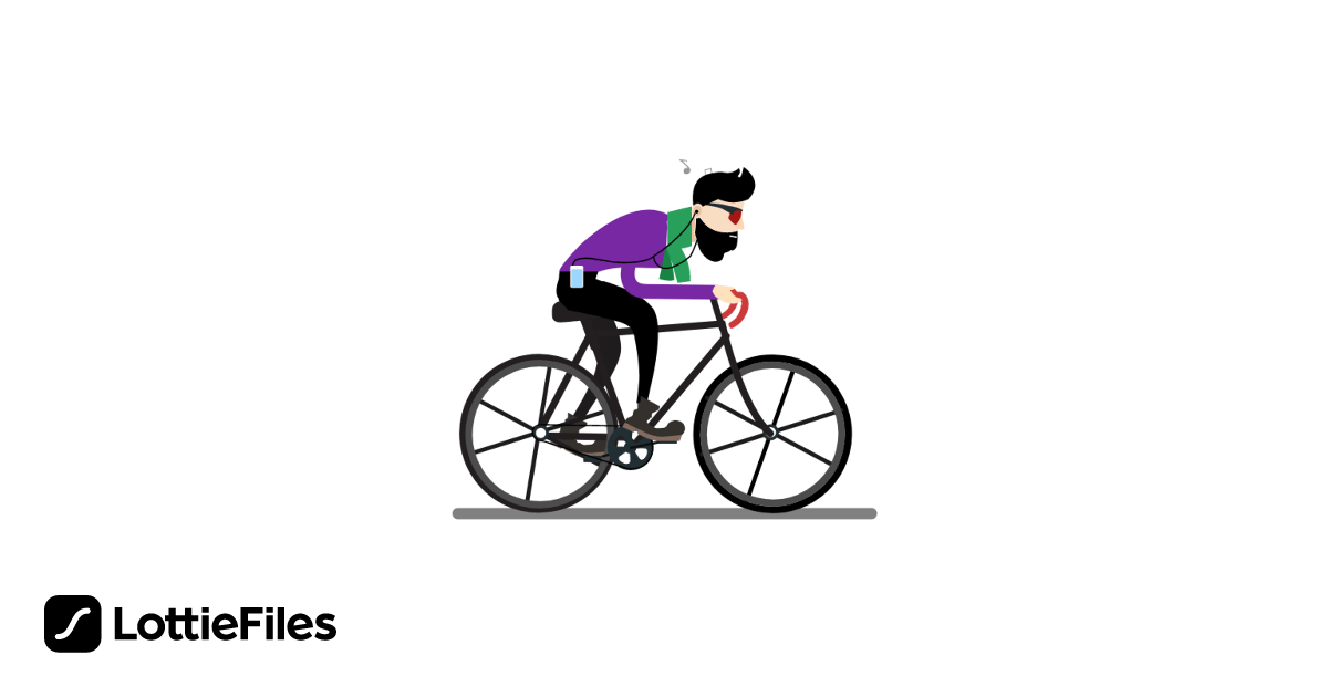 Free Music Rider Animation by Bashir Ahmad | LottieFiles