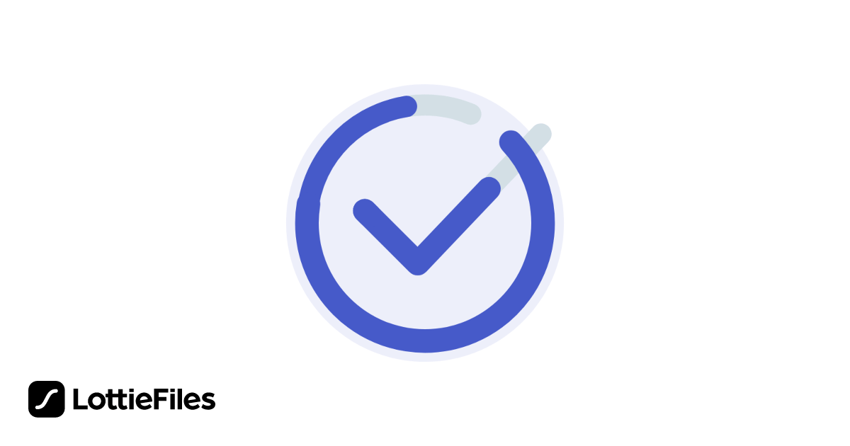 Free Edited Blue Check Mark Animation by Ben Stolman | LottieFiles