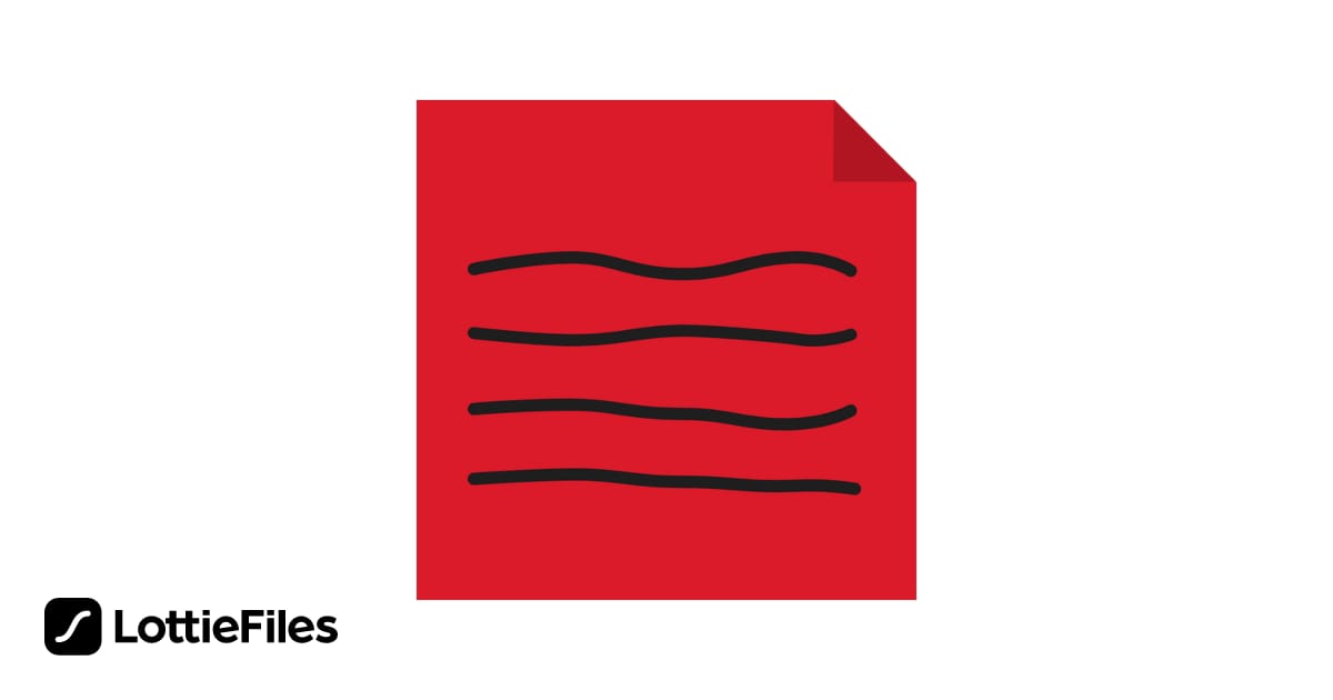 Free Red Sticky Notes Animation by SUBHAN SHAIKH | LottieFiles