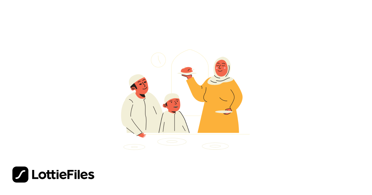 Free Mom making iftar Animation by Abdul Latif | LottieFiles