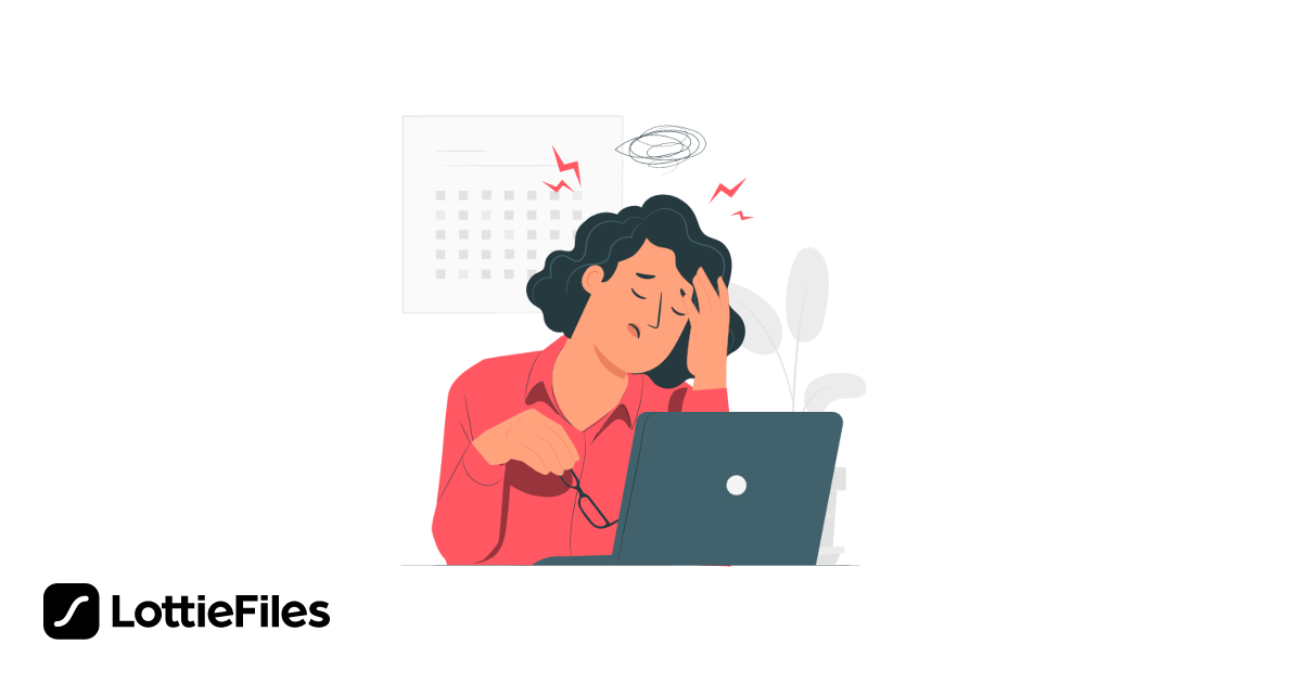Free Stressed Woman at work Animation by Boltbite | LottieFiles