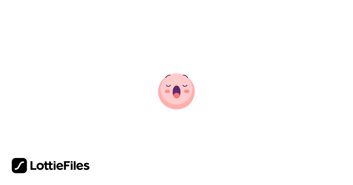Free Yawning Emoji Face Animation by Heather Boswell | LottieFiles