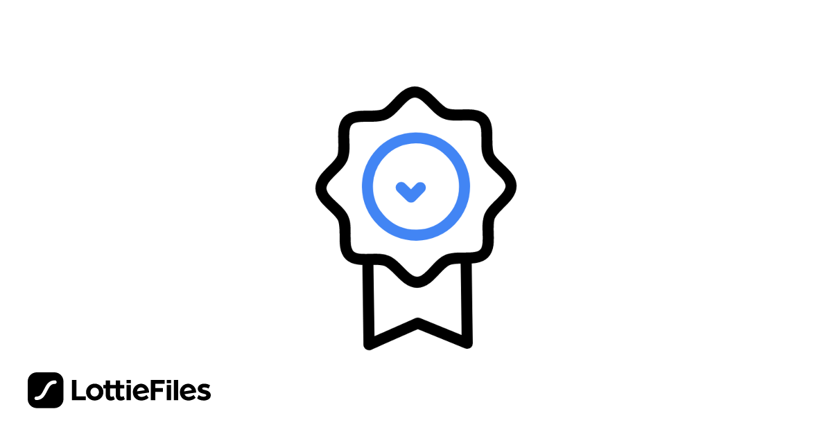 Free Blue tick in badge Animation by Hamza Khalid | LottieFiles