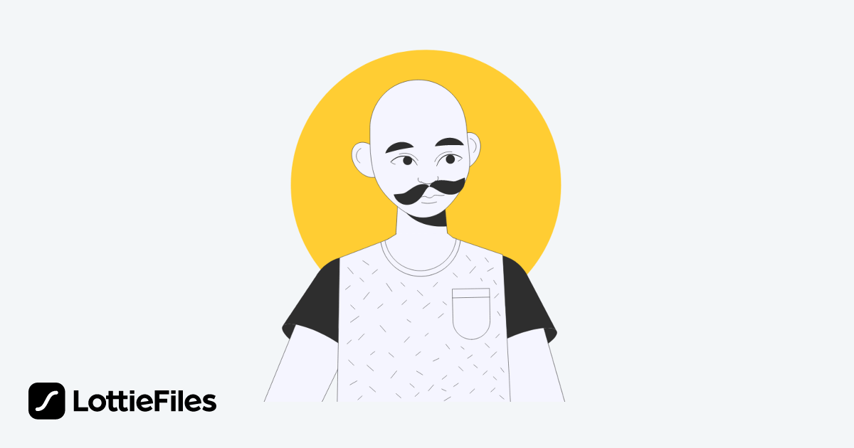 Free person-with-moustache Animation by Branding Beez | LottieFiles