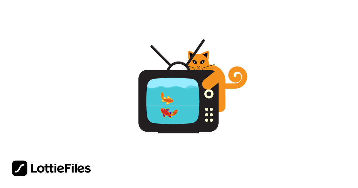 Free Cat TV loading animation Animation by Eva Schicker | LottieFiles
