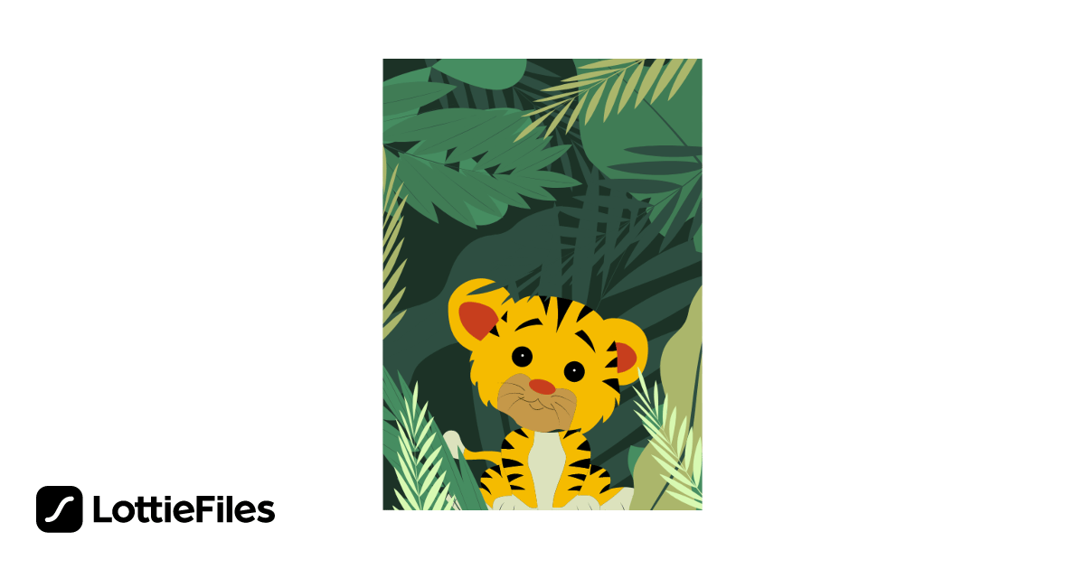 Free Hidden tiger Animation by Laura Farez | LottieFiles