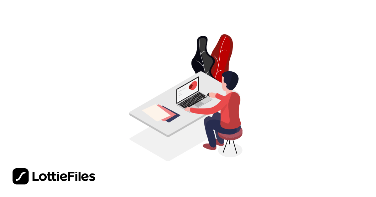 Free Person on a computer Animation by Théo フローレス | LottieFiles