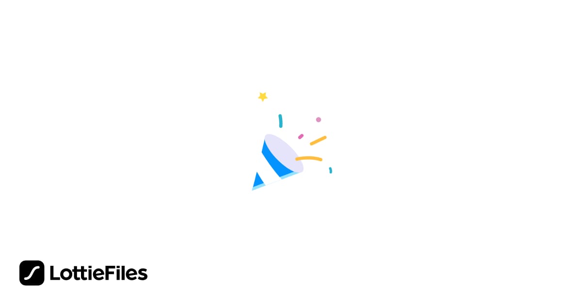 Free Celebration blue Animation by Pablo Mayoral | LottieFiles