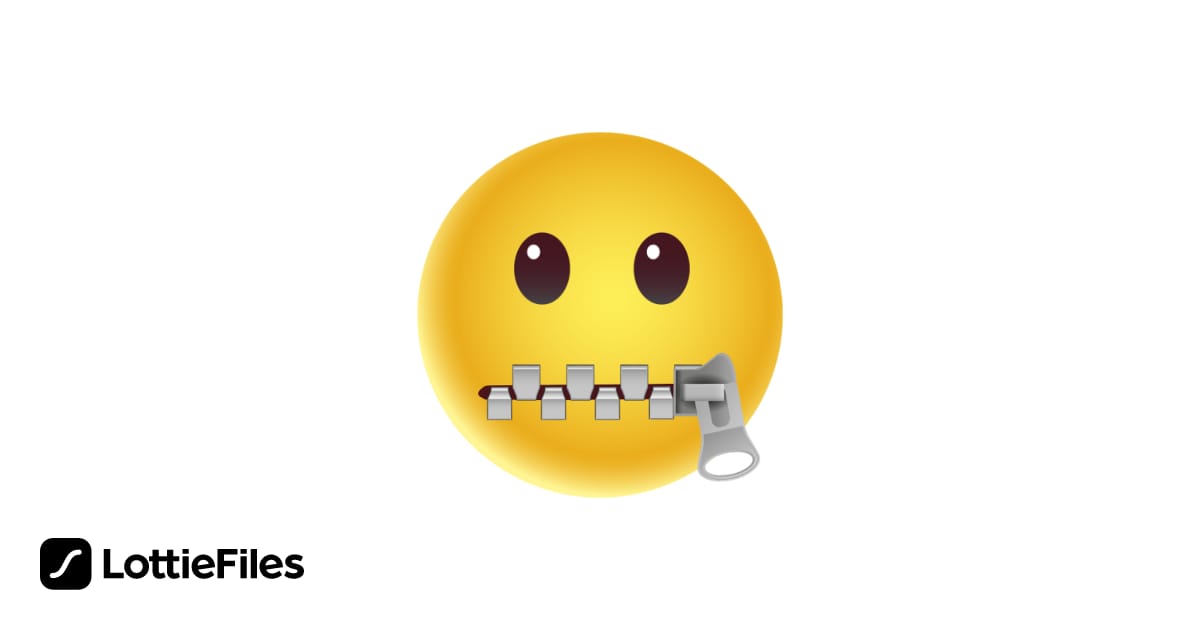 Free zipped mouth emoji Animation by Leyser Varela | LottieFiles