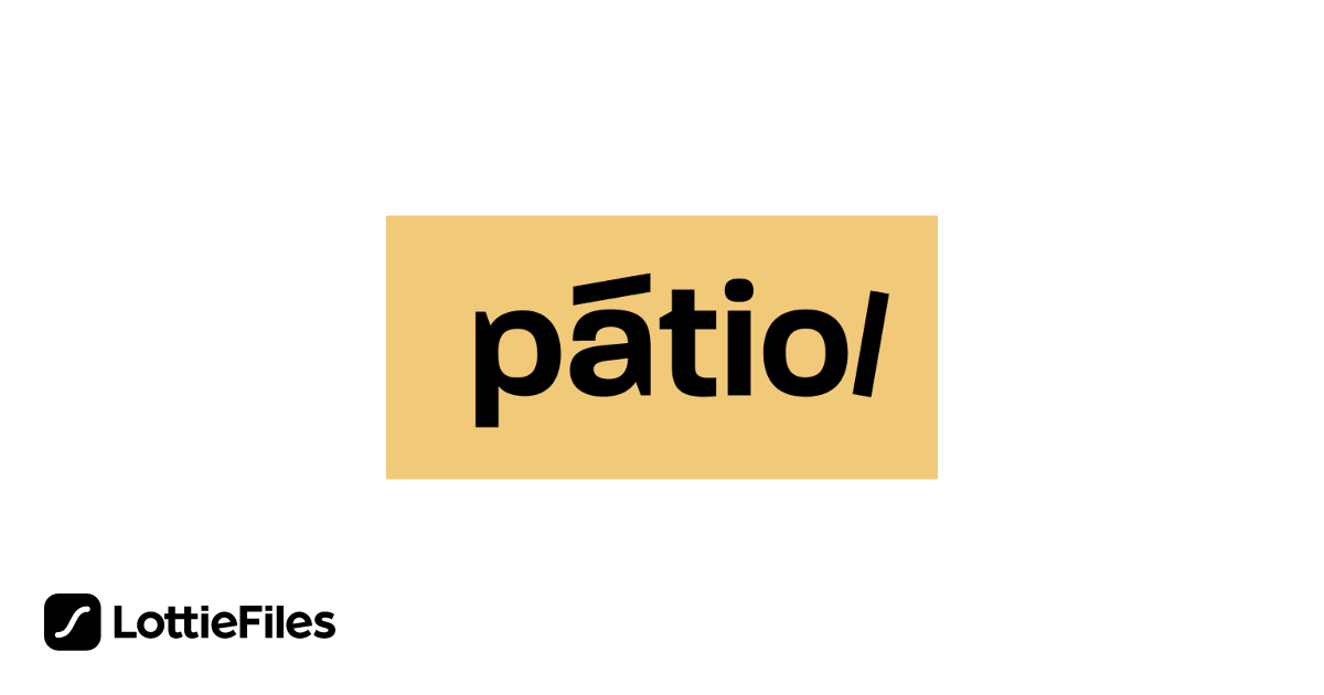 Free Patio Logo Animation Animation by André Fauri | LottieFiles