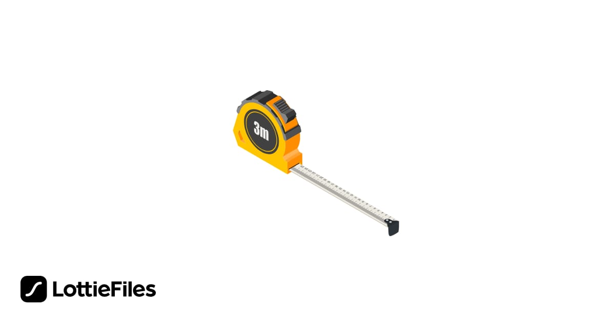 Free Yellow measuring tape in isometric style. Animation by Alexander ...