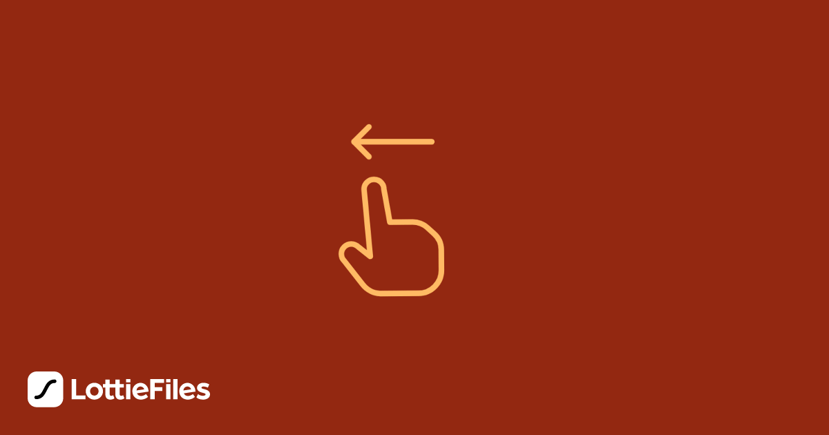 Free swipe left orange Animation by Brian Sherrill | LottieFiles