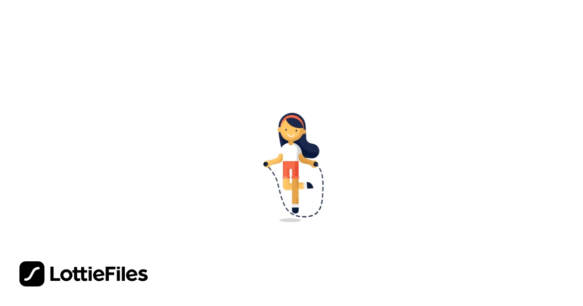 Free Jump Rope Girl Animation by Aexr Graphics | LottieFiles