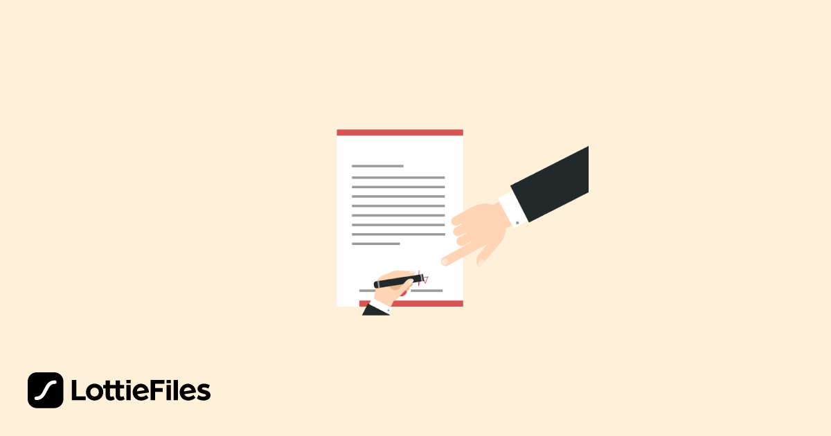 Free contract sign Animation by DCE | LottieFiles