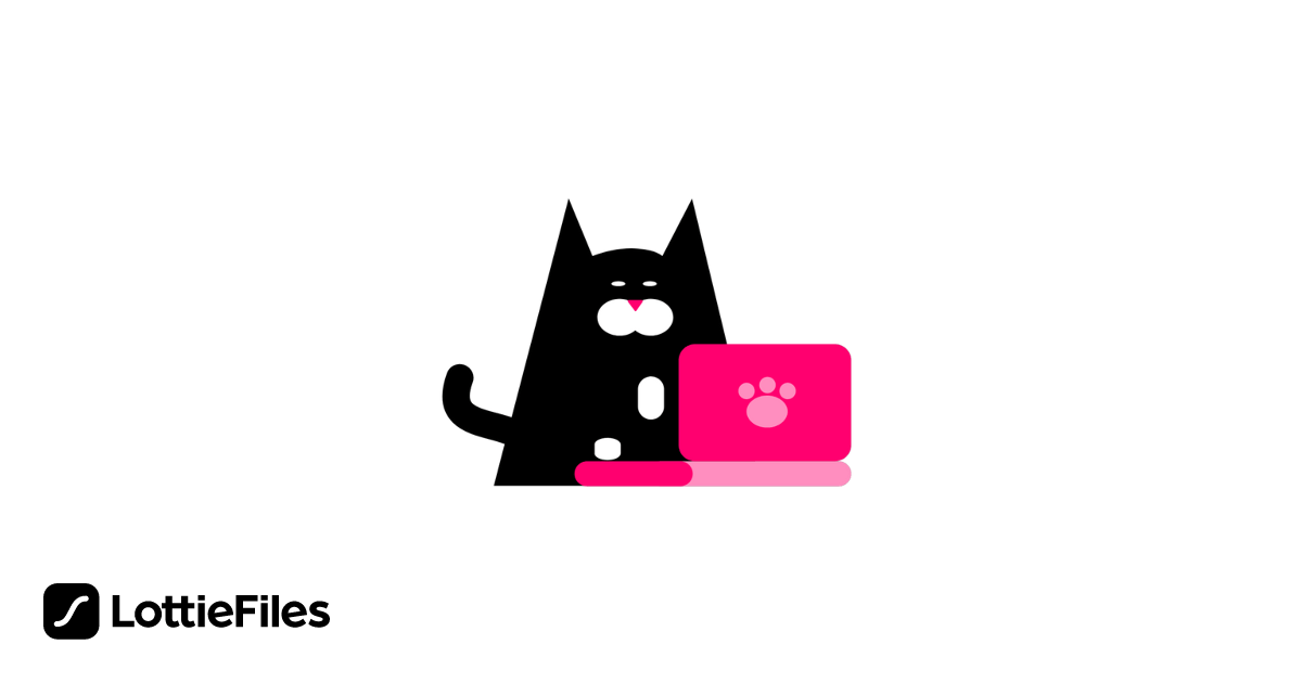 Free Cat typing Animation by Zeynep Kara | LottieFiles