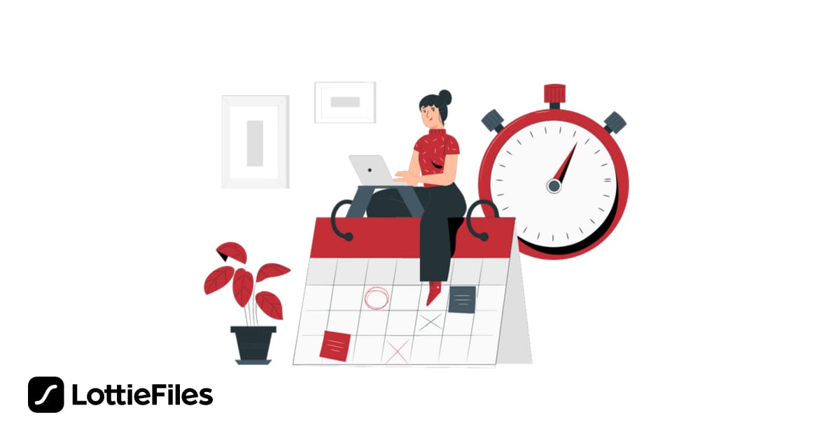 Free calendar - woman Animation by Facundo Ferreria | LottieFiles
