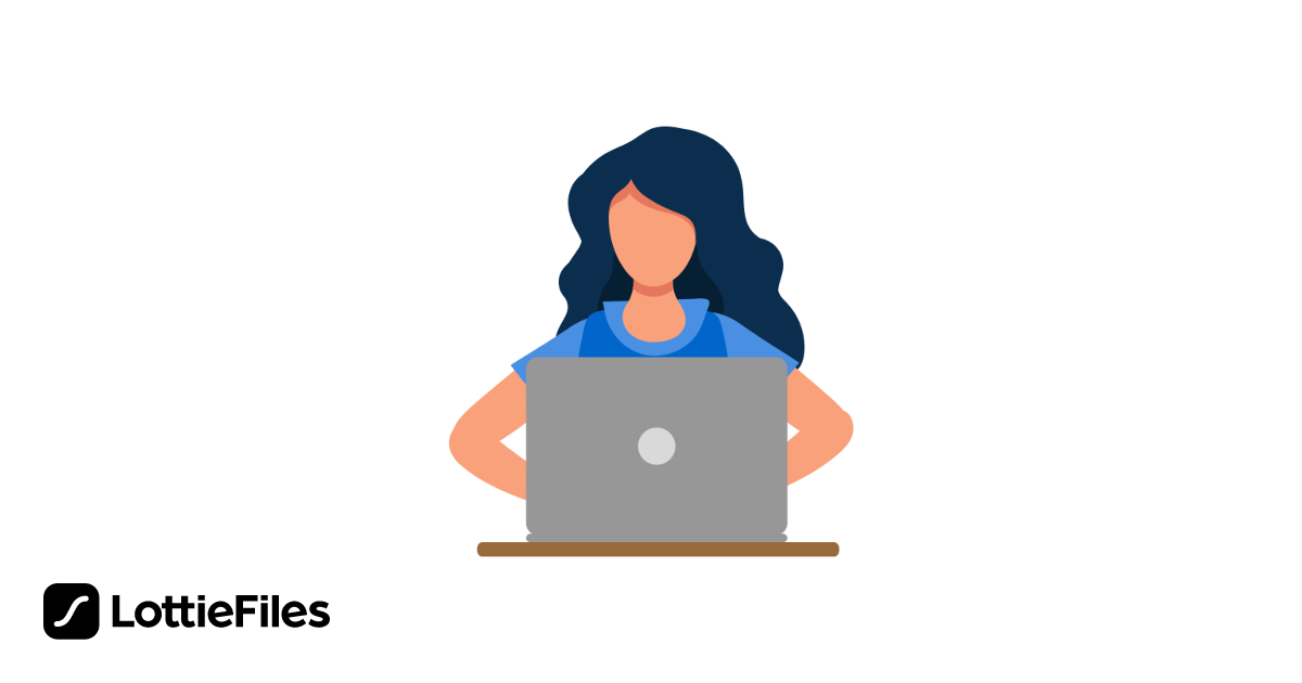 Free Lady on computer Animation by Sarobar Kasaju | LottieFiles