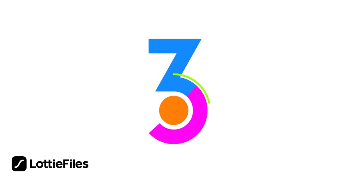 Free Colourfull Number 3 Animation by vik4graphic | LottieFiles