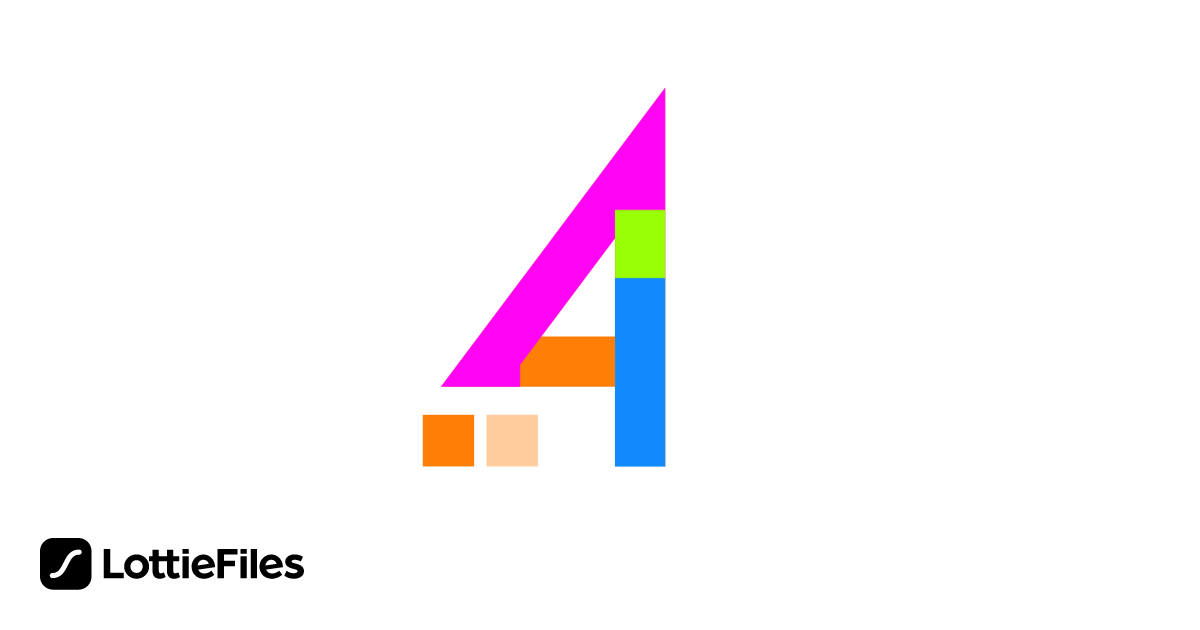 Free Colourfull Number 4 Animation by vik4graphic | LottieFiles