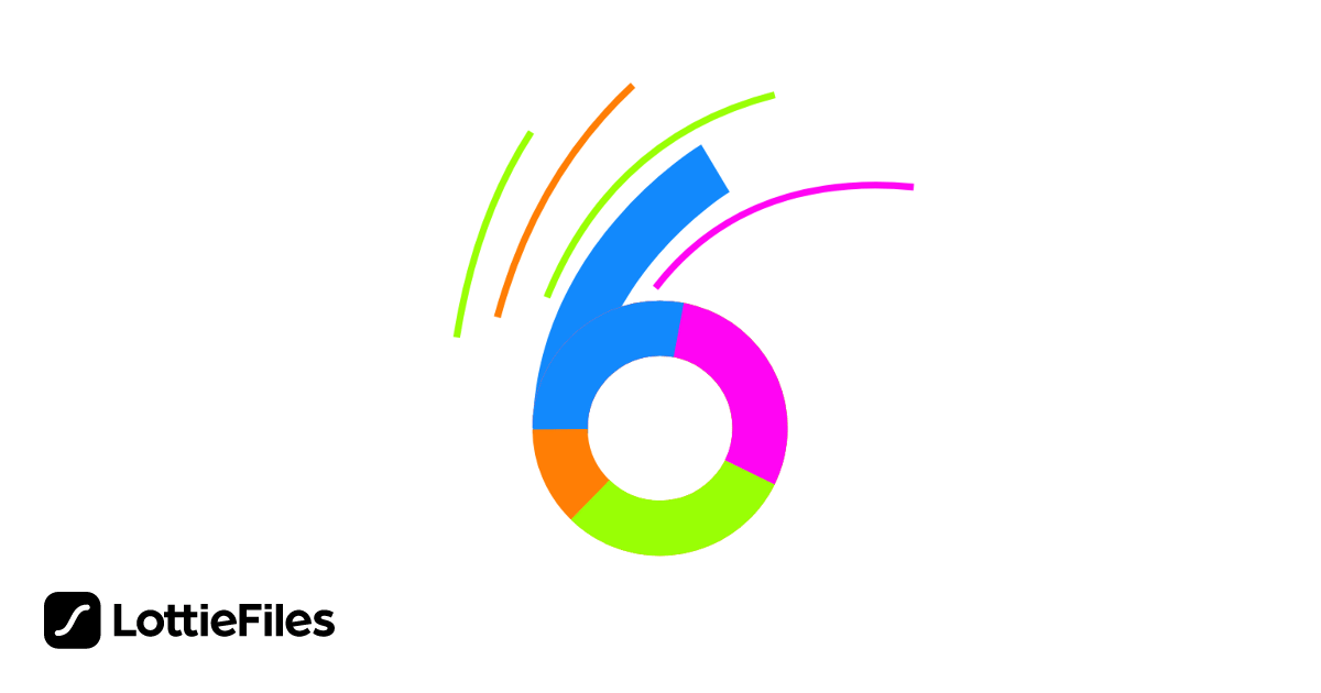 Free Colourfull Number 6 Animation by vik4graphic | LottieFiles