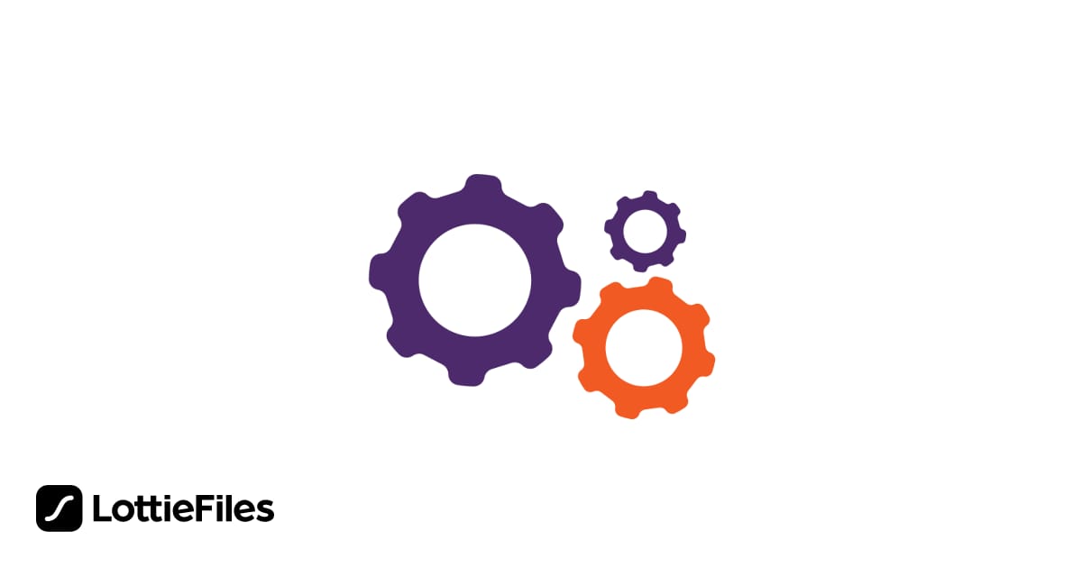 Free Spinning Cogs Animation by Jessica Androliakos | LottieFiles