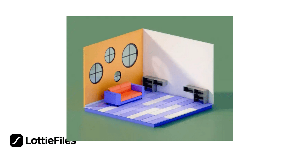 Free 3D Living Room Animation by Irfan M. | LottieFiles