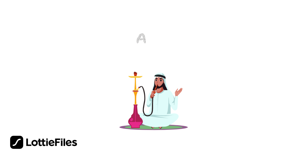 Free Arab with hookah (Shesha) Animation by Muhammad Tahir | LottieFiles