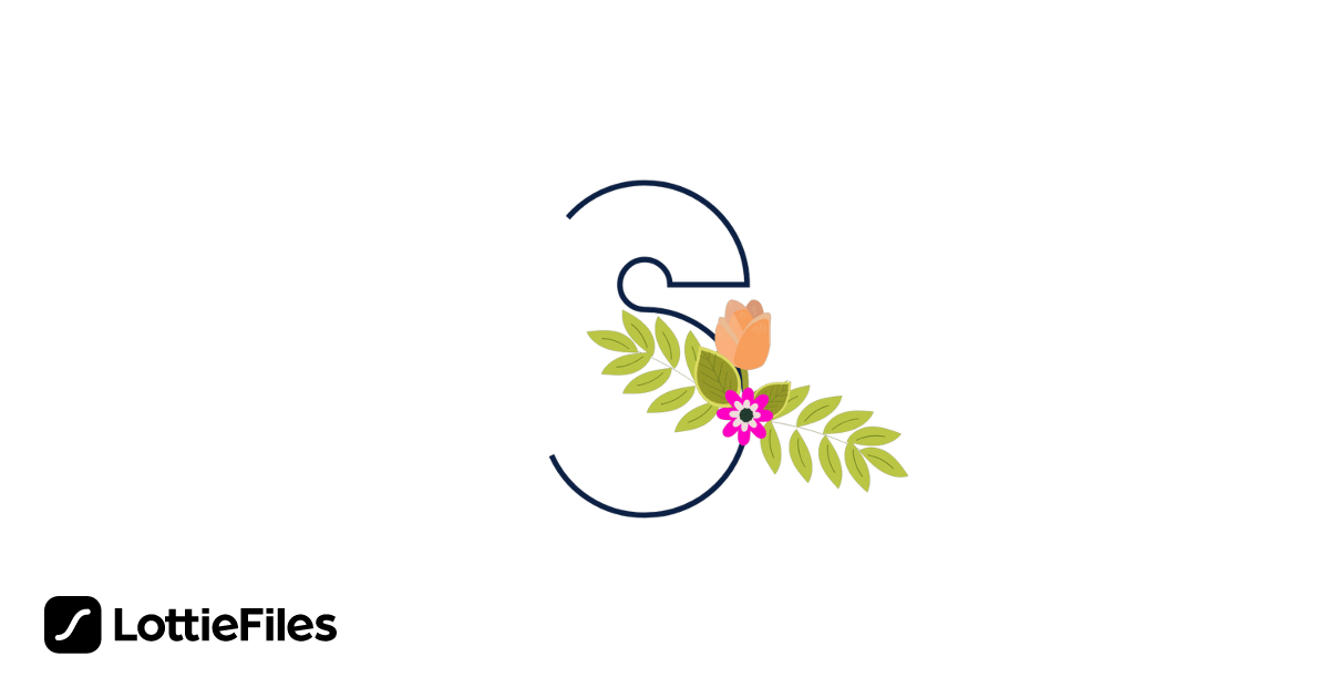 Free S Flower alphabet Lottie JSON animation Animation by Tinymotion ...