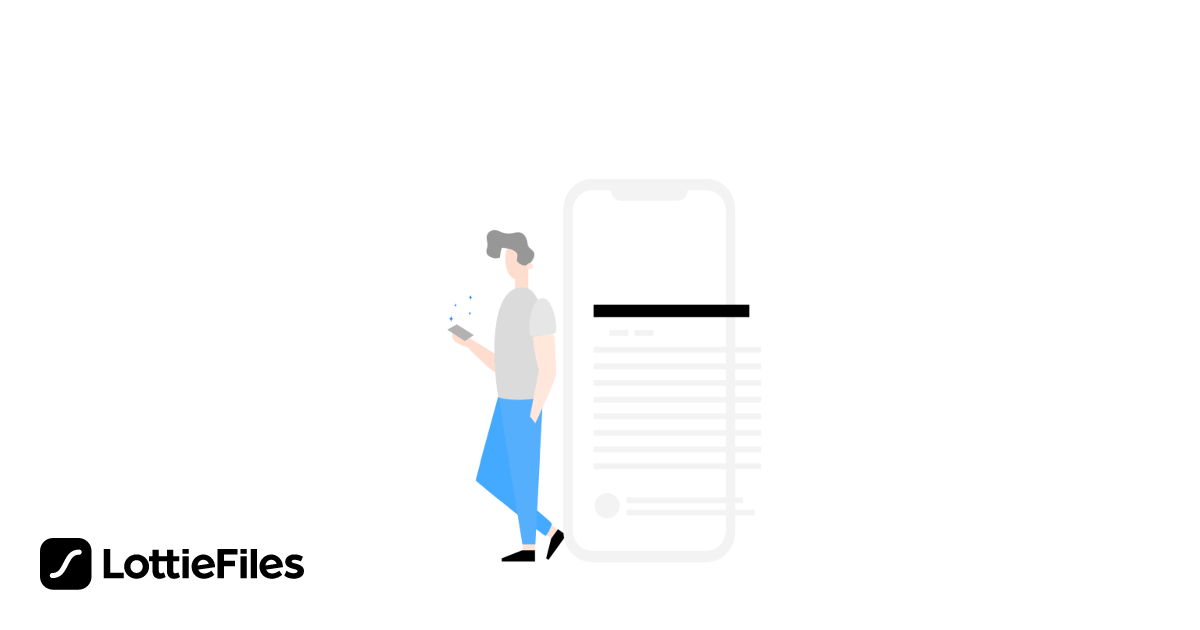 Free Man Using Phone Animation by Saba Chaudhary | LottieFiles