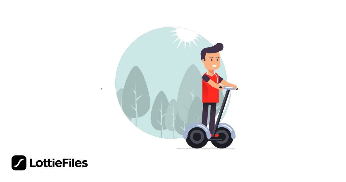 Free Young man ridding Lottie JSON animation Animation by Tinymotion ...