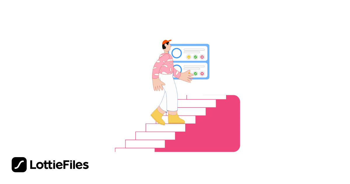 Free Character Walking Up an infinite Stairs Interacting with UI ...