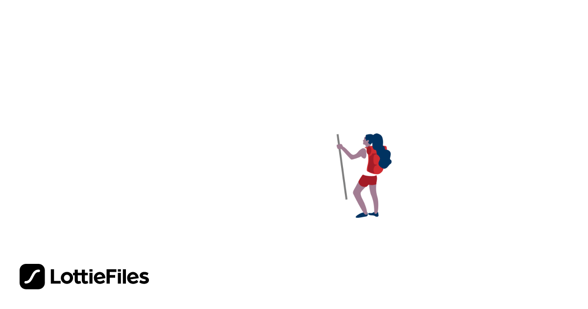 Free Woman Hiking Animation by Ryan Roehl | LottieFiles