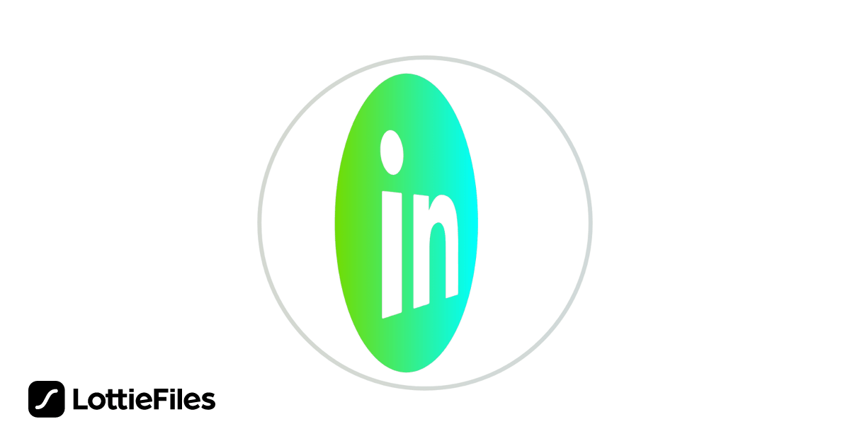 Free Linkedin Gradient Color 3d Icon Rotation Lottie Json Animation Animation By Tinymotion