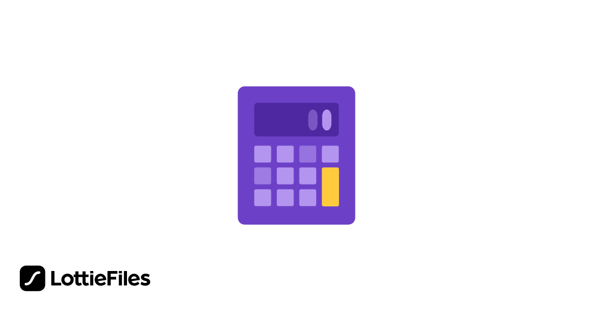 Free Simple Calculator Animation by Dane Aizuddin | LottieFiles