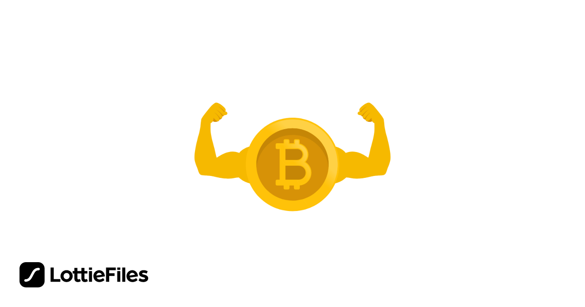 Free Bitcoin cryptocurrency growth up muscle demonstration Animation by ...