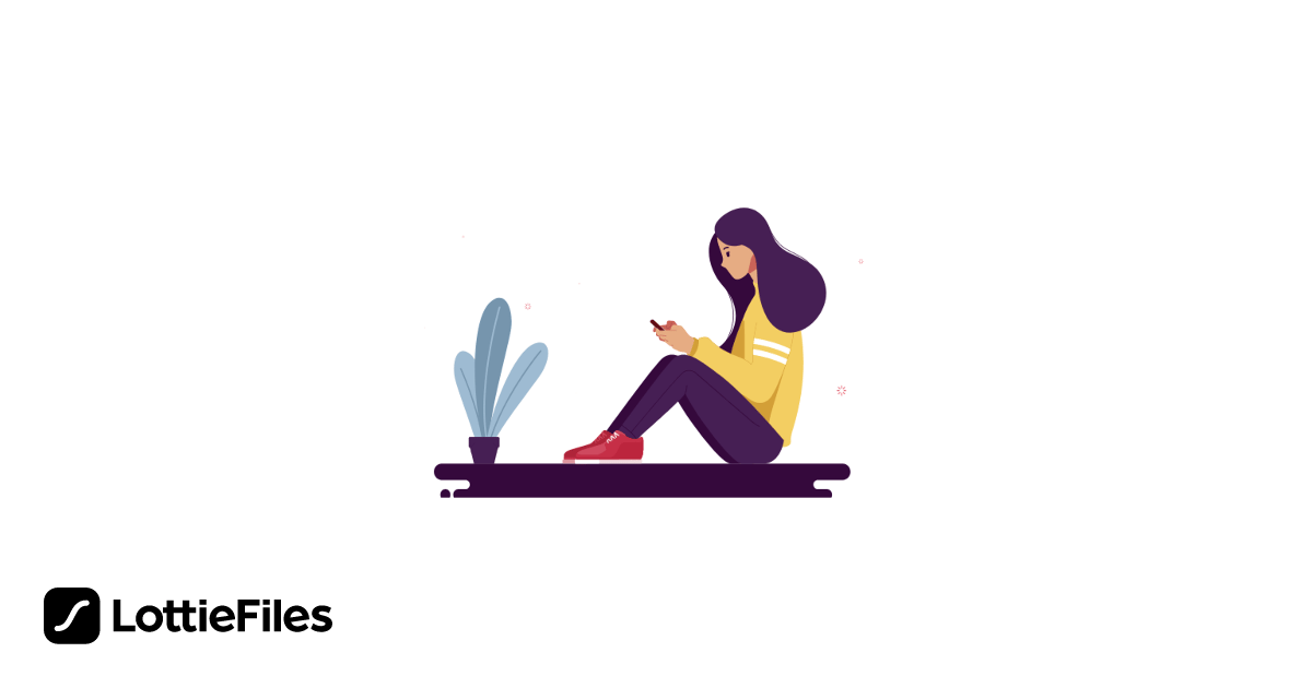 Free Girl Using cell phone Animation by Nas | LottieFiles