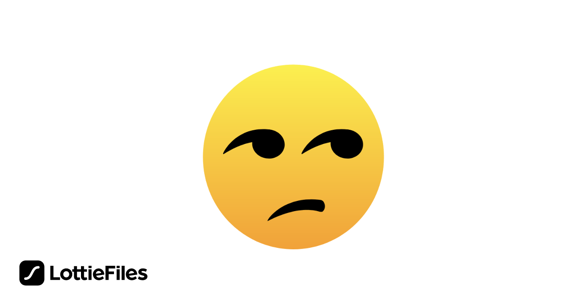 Free Unamused face Emoji Animation by Jitu Raut | LottieFiles