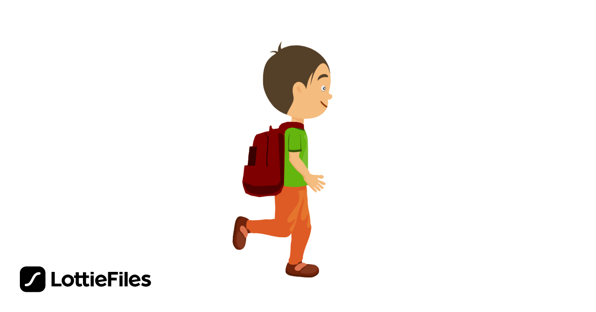 Free boy with bag Animation by Misha Krasnonos | LottieFiles
