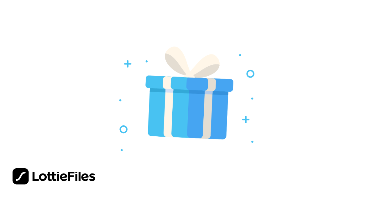 Free blue gif gift Animation by Stefano Bottelli | LottieFiles